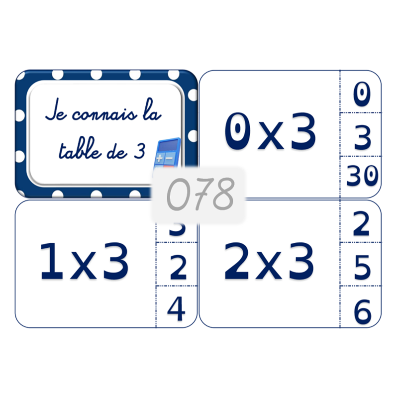 078 - la table de multiplication par 3