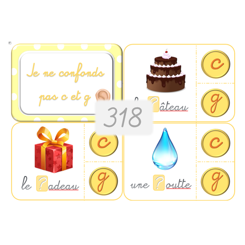 318 - Je ne confonds pas c et g