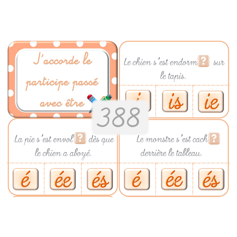 388 - J'accorde le participe passé avec être (série 1)