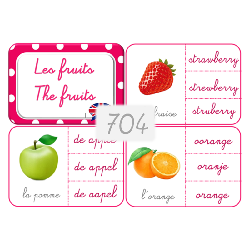 704 - les fruits ANGLAIS