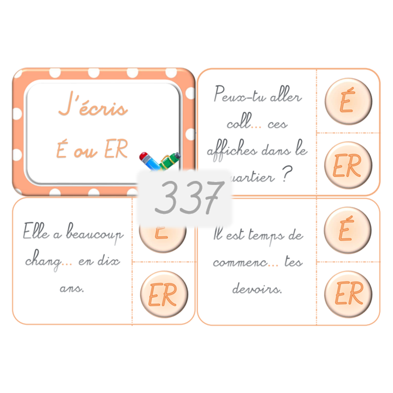 337 - j'écris é ou er