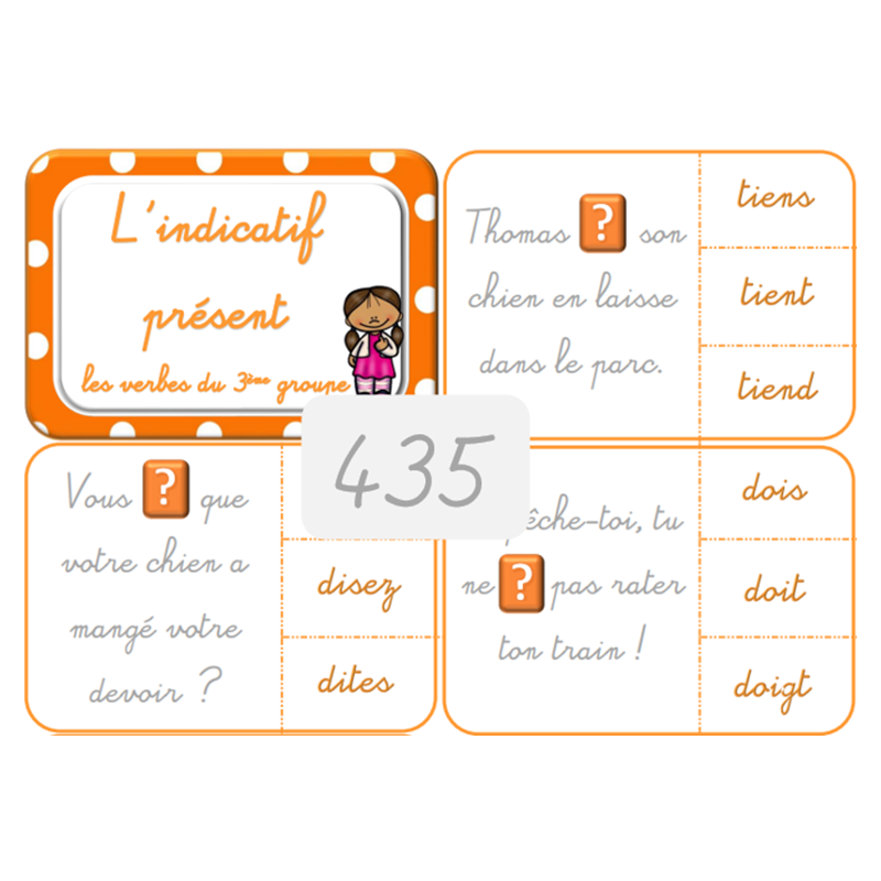 435 - l'indicatif présent des verbes du 3ème groupe