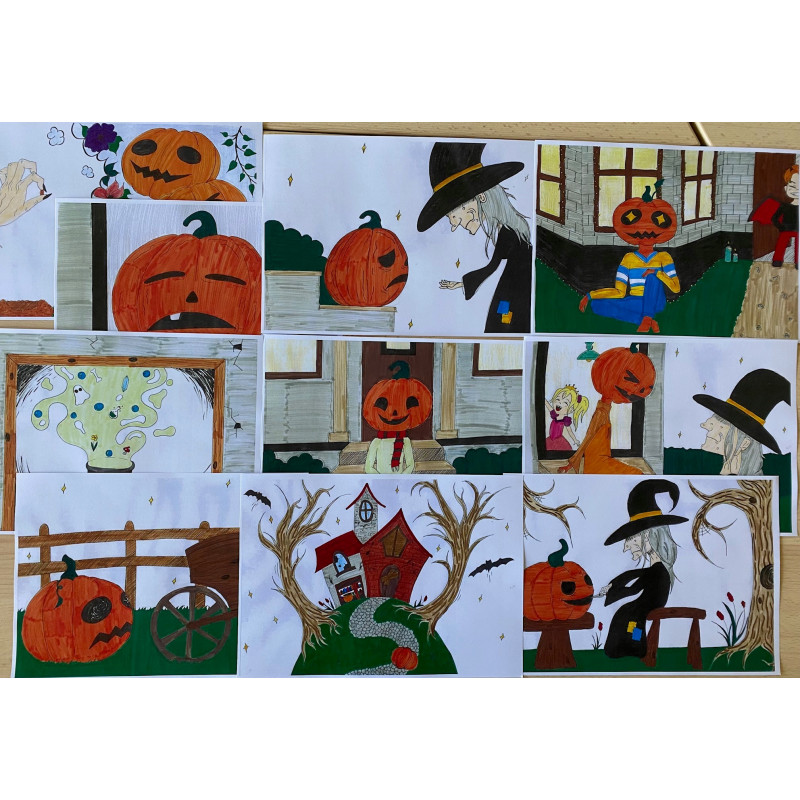 La citrouille de la sorcière - conte illustré en couleurs