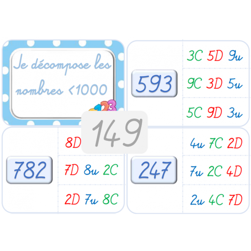 149 - Je décompose les nombres inférieurs à 1000